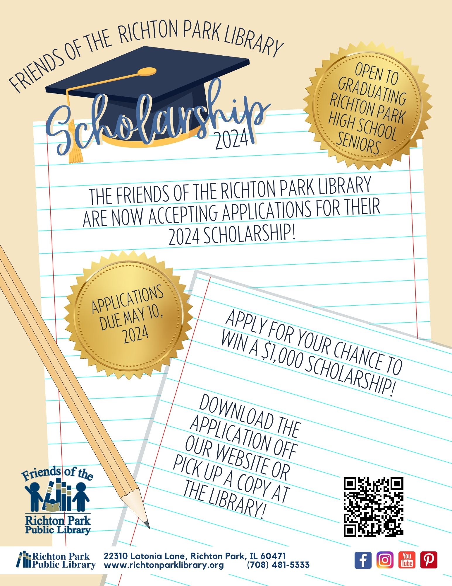 Friends 2024 Scholarship Application Now Available Richton Park